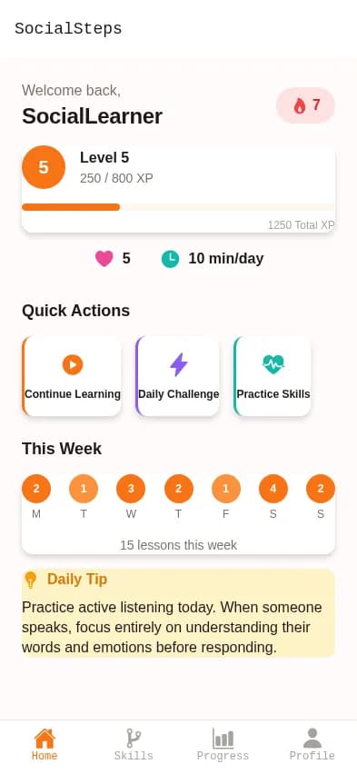 SocialSteps App