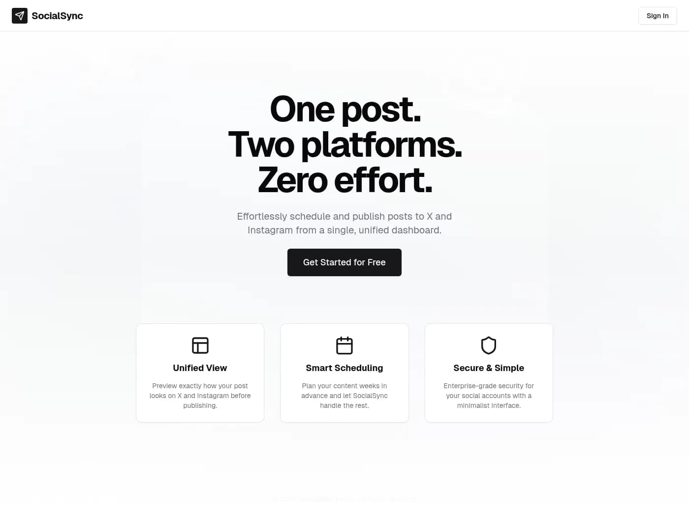 SocialSync Poster
