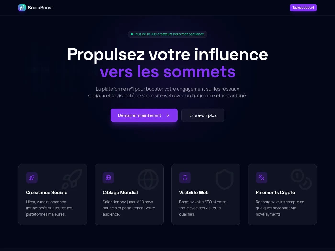 SocioBoost Dashboard