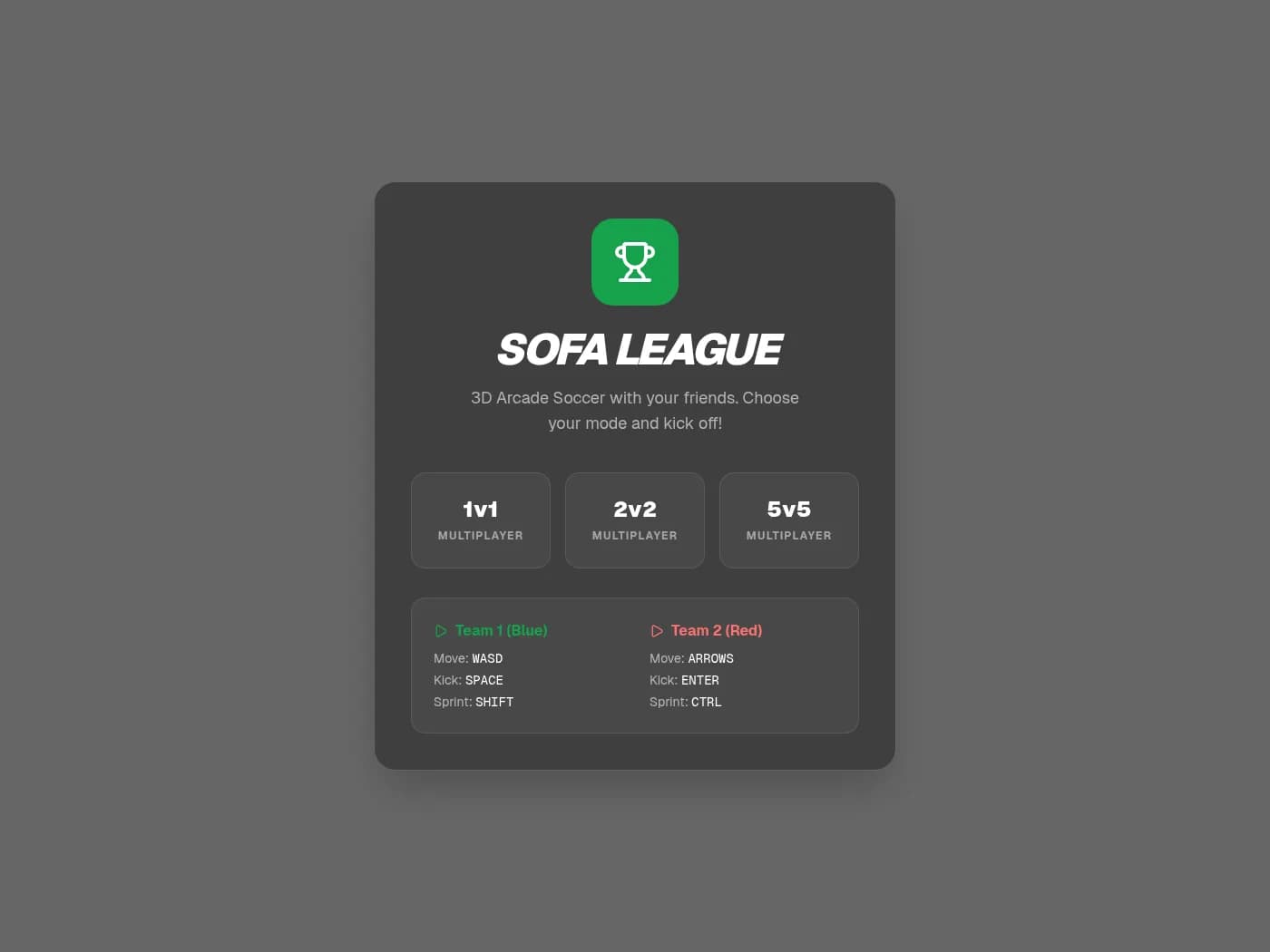 Sofa League 3D Soccer