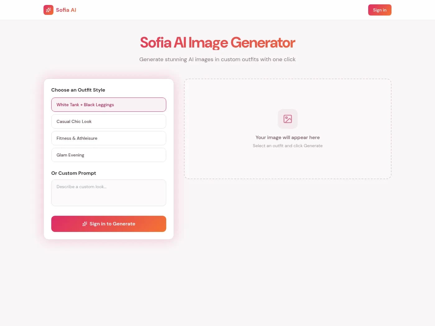 Sofia AI Image Generator