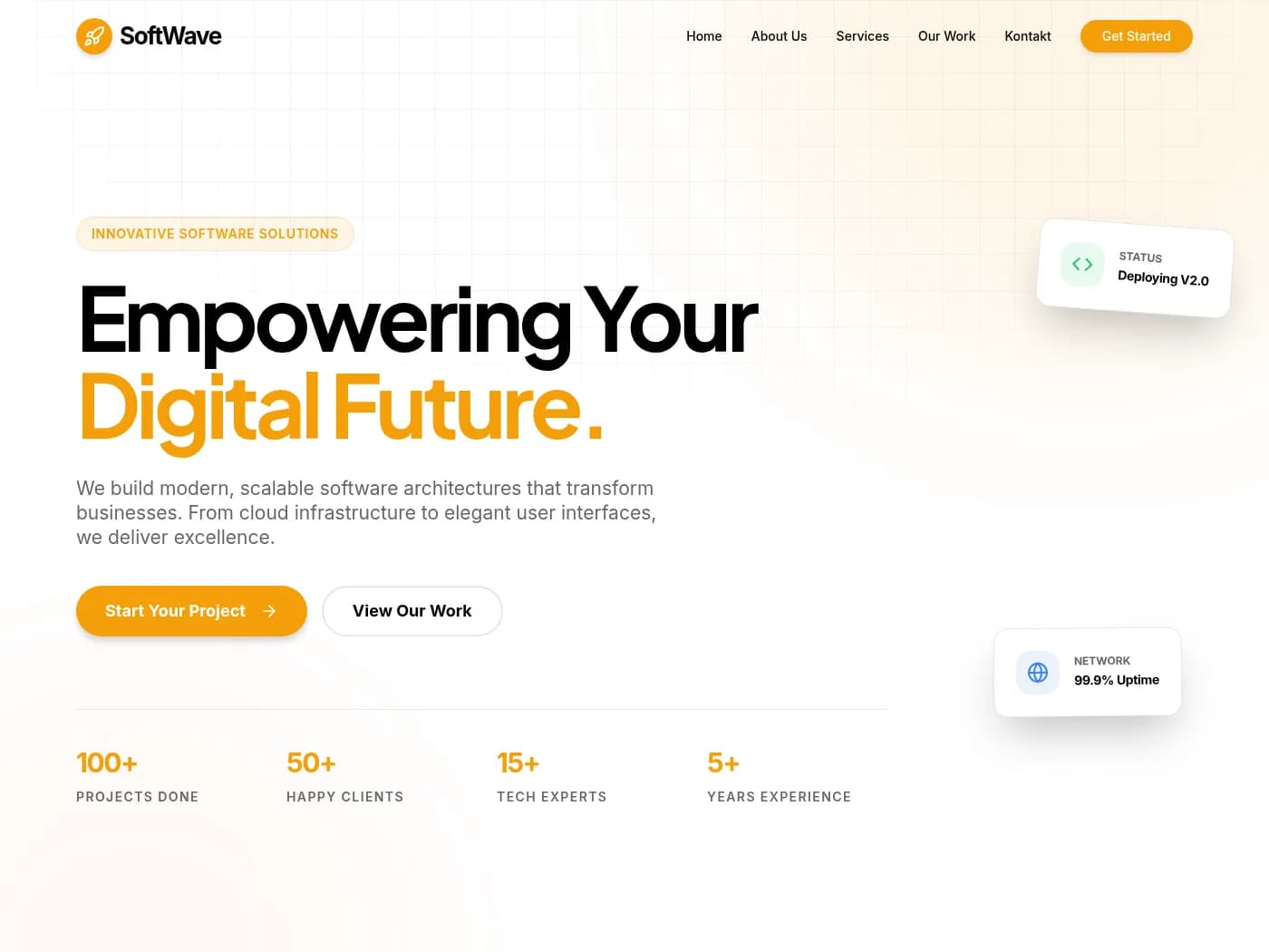 SoftWave Landing Page