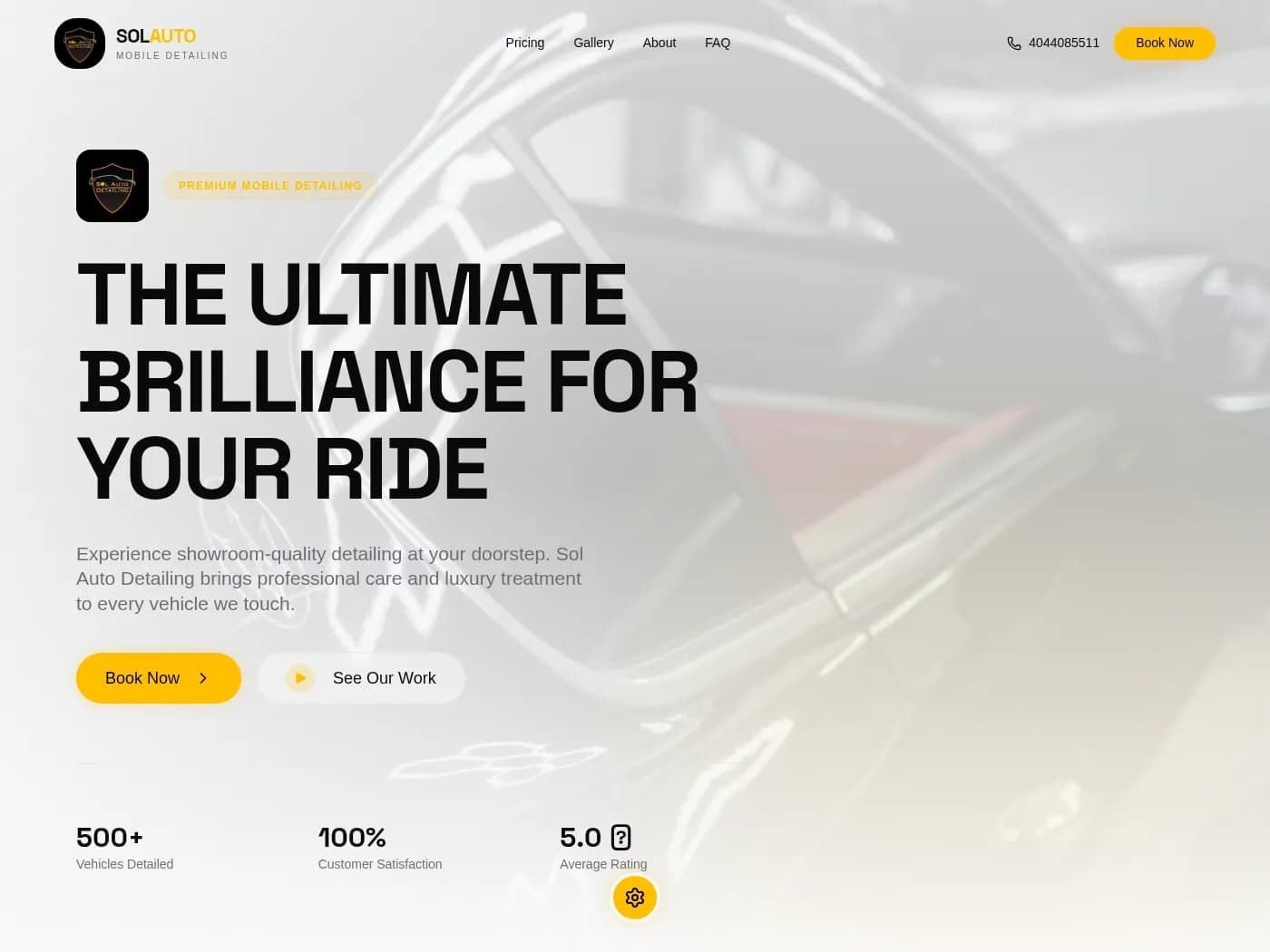 Sol Auto Detailing Site