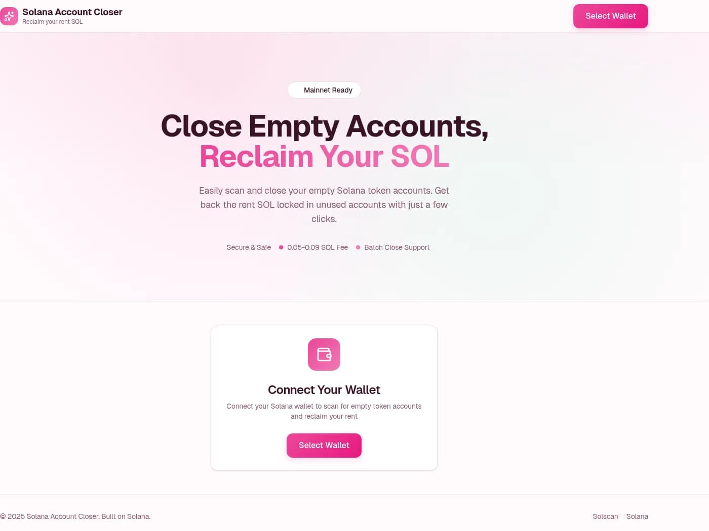 Solana Account Closer