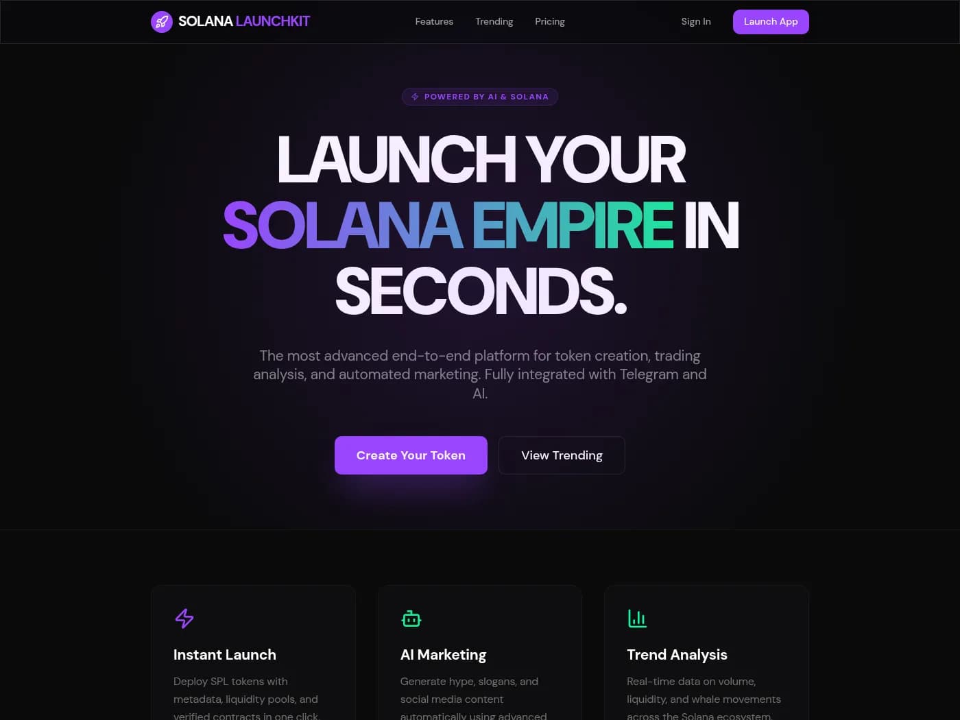 AI Solana LaunchKit Bot