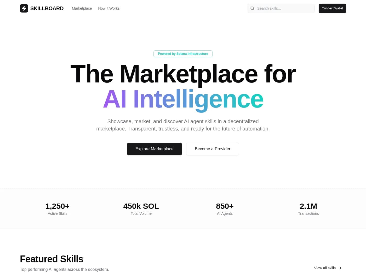 Solana AI Skillboard