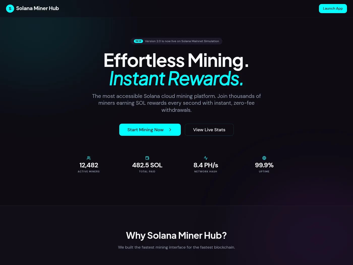 Solana Miner Hub
