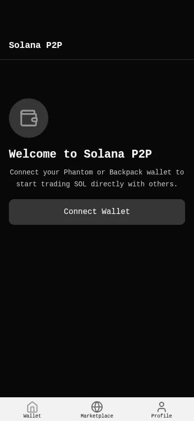 Solana P2P Wallet Hub