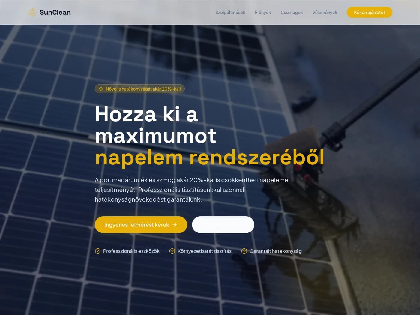 SunClean Landing Page
