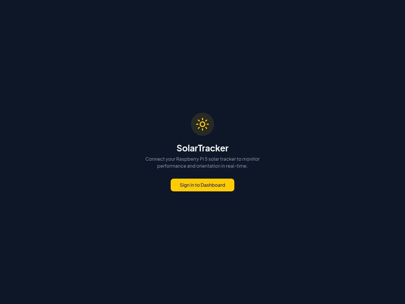 SolarTracker Dashboard