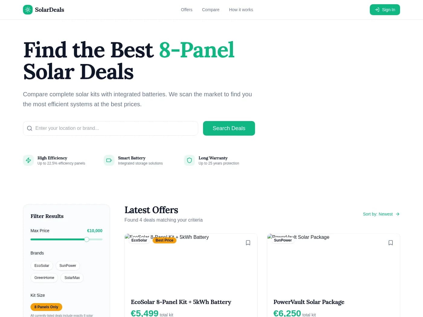 Solar Deals Finder