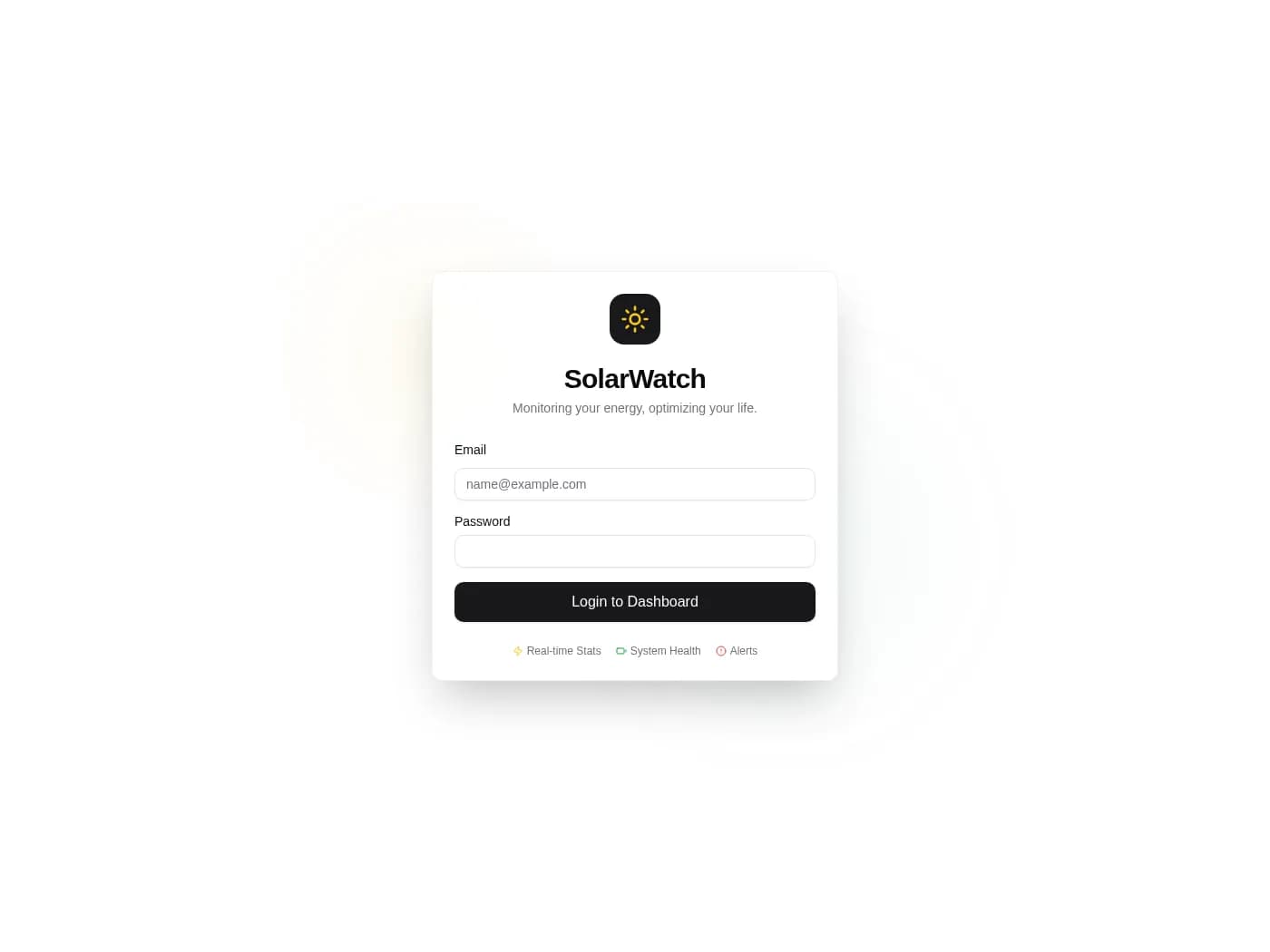 SolarWatch Dashboard
