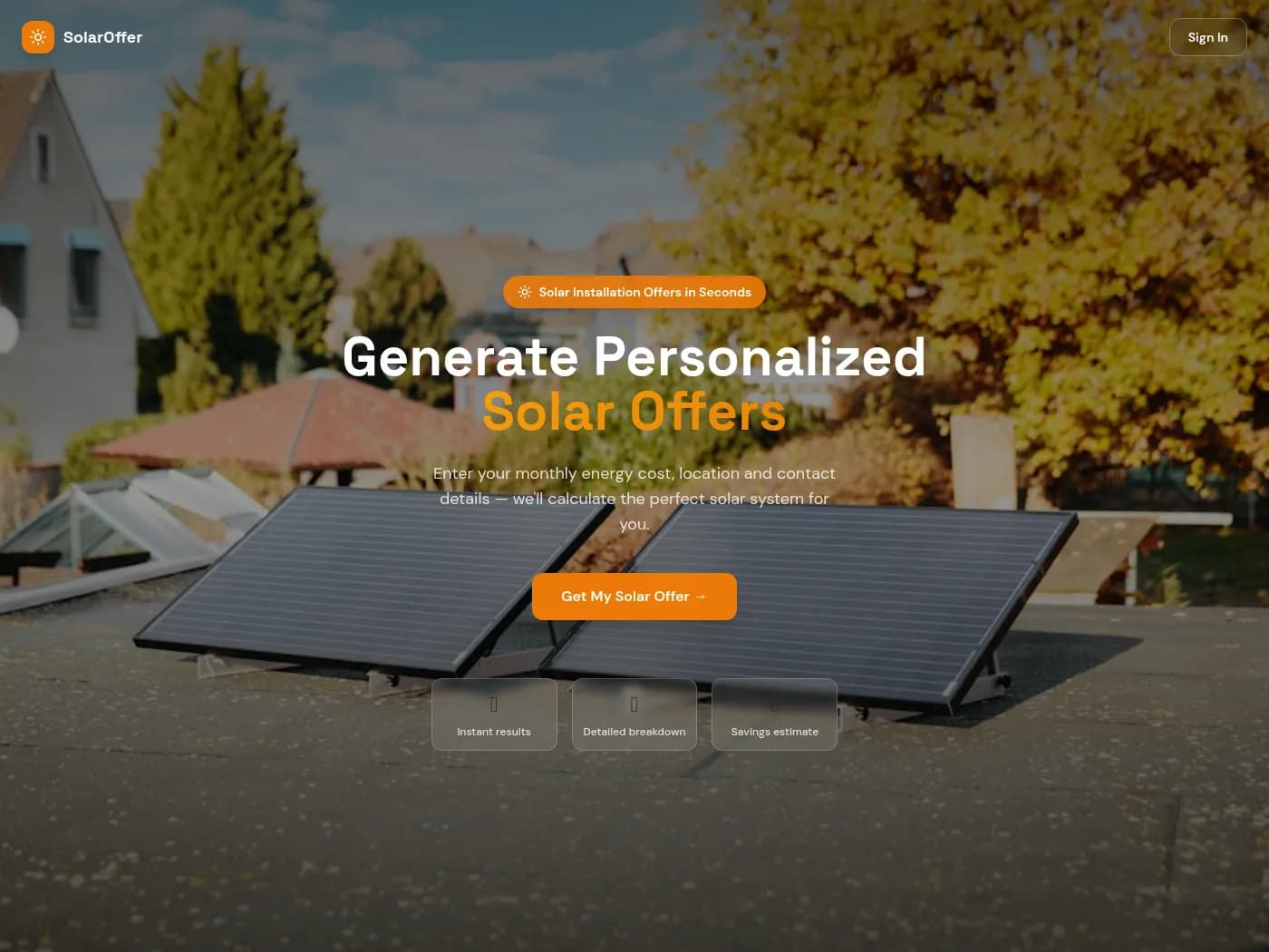 Solar Offer Generator