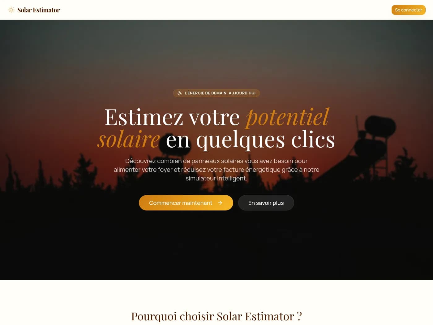 Solar Power Estimator