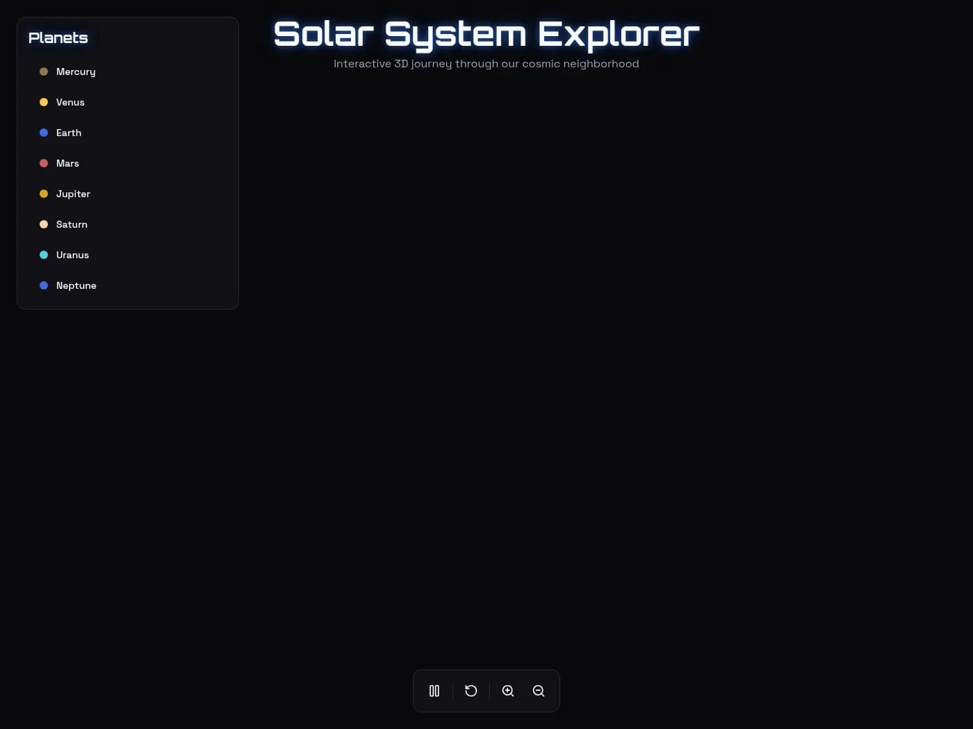 3D Solar System Explorer