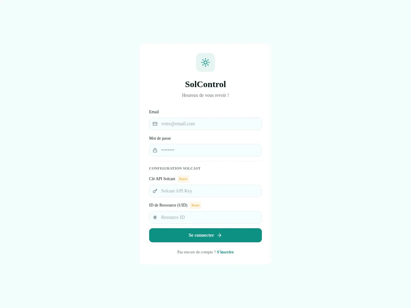 SolControl Dashboard