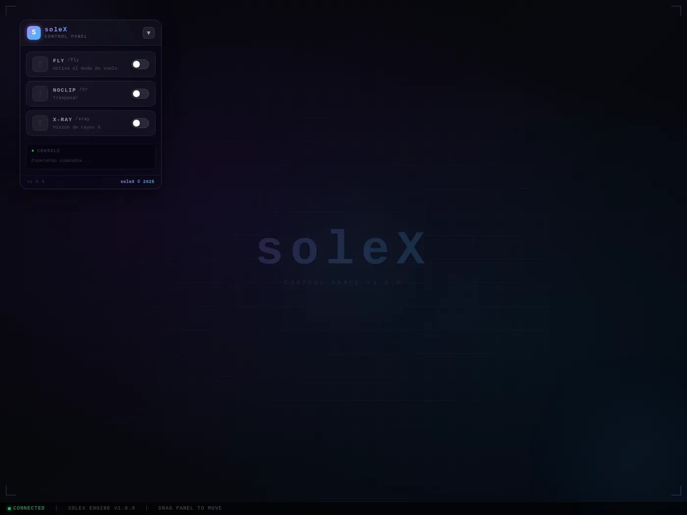 soleX Control Panel