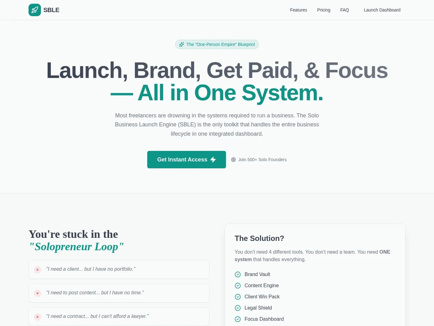 Solo Business Launch Engine