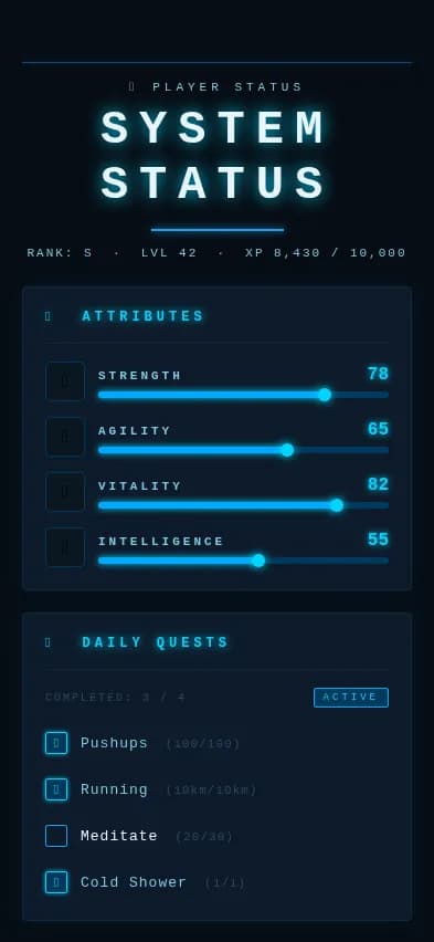Solo Level System Dashboard
