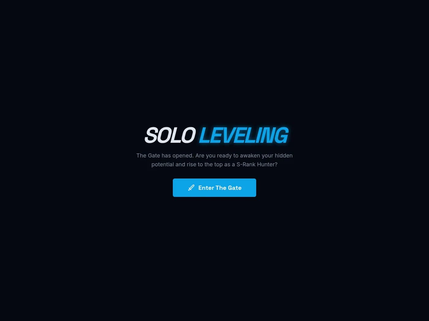 Solo Leveling Grind App