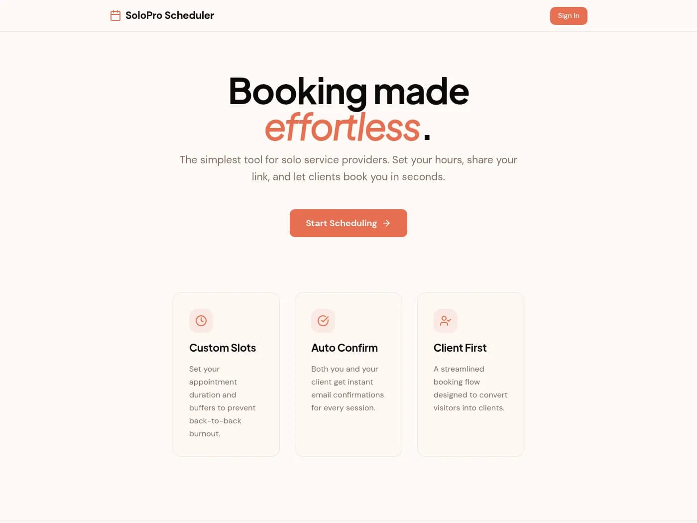 SoloPro Scheduler