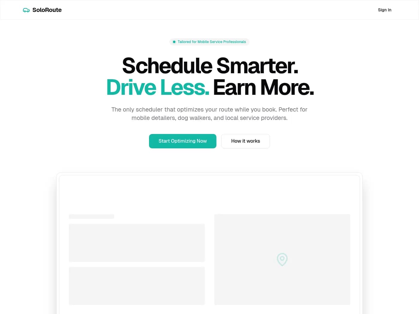 SoloRoute Scheduler