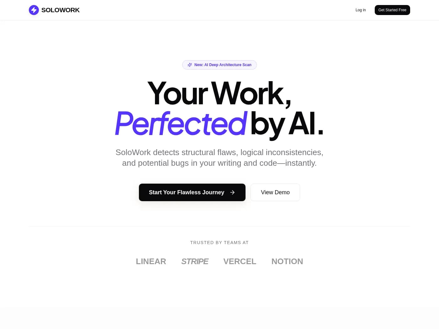 SoloWork Error Checker