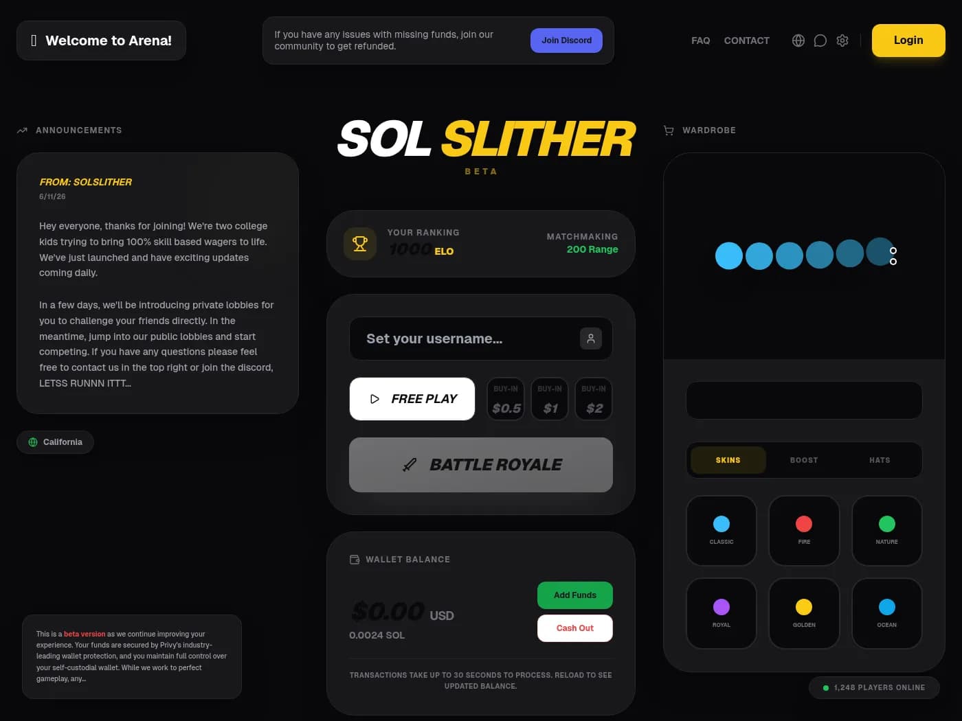 SolSlither Arena
