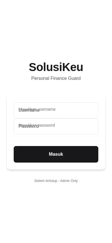 SolusiKeu: Personal Finance Guard