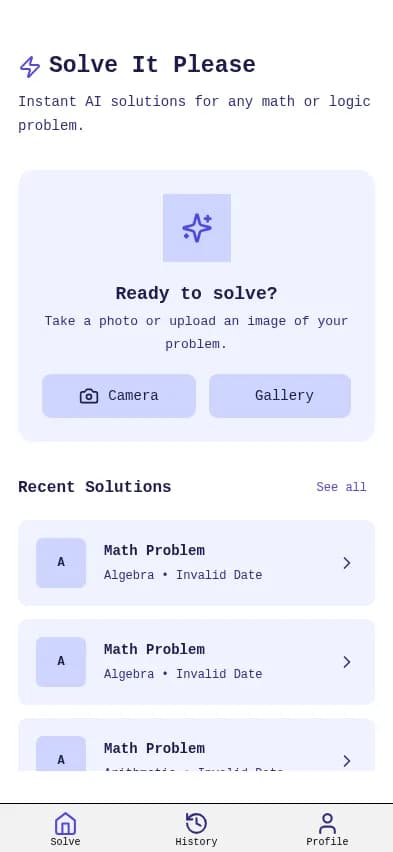 Solve It Please