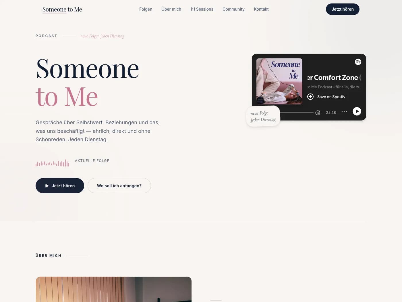 Someone to Me Podcast Site