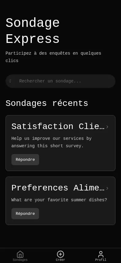 Sondage Express