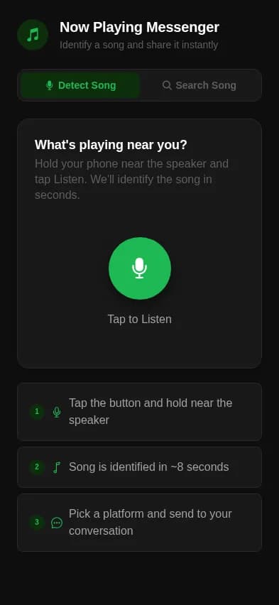 Now Playing Messenger