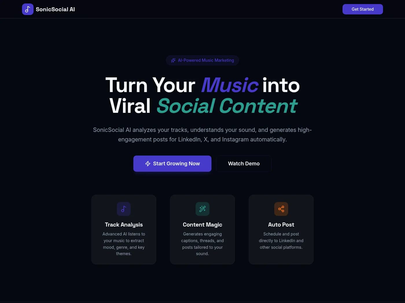 SonicSocial AI