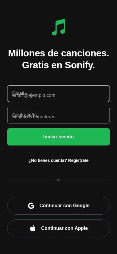 Sonify Music App