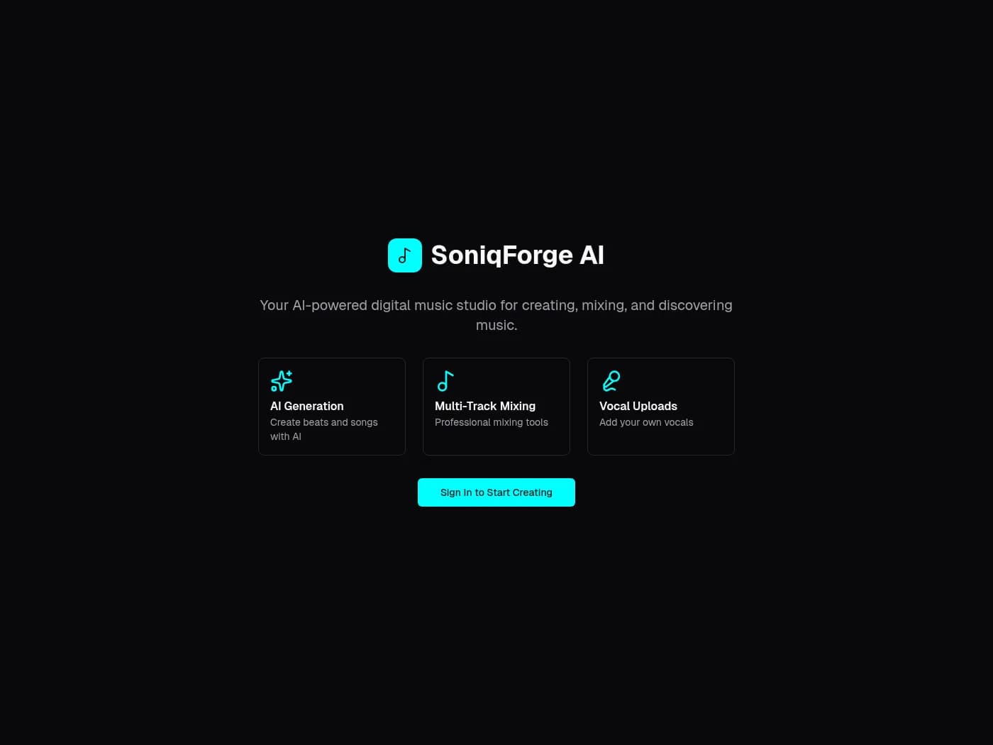 SoniqForge AI Studio