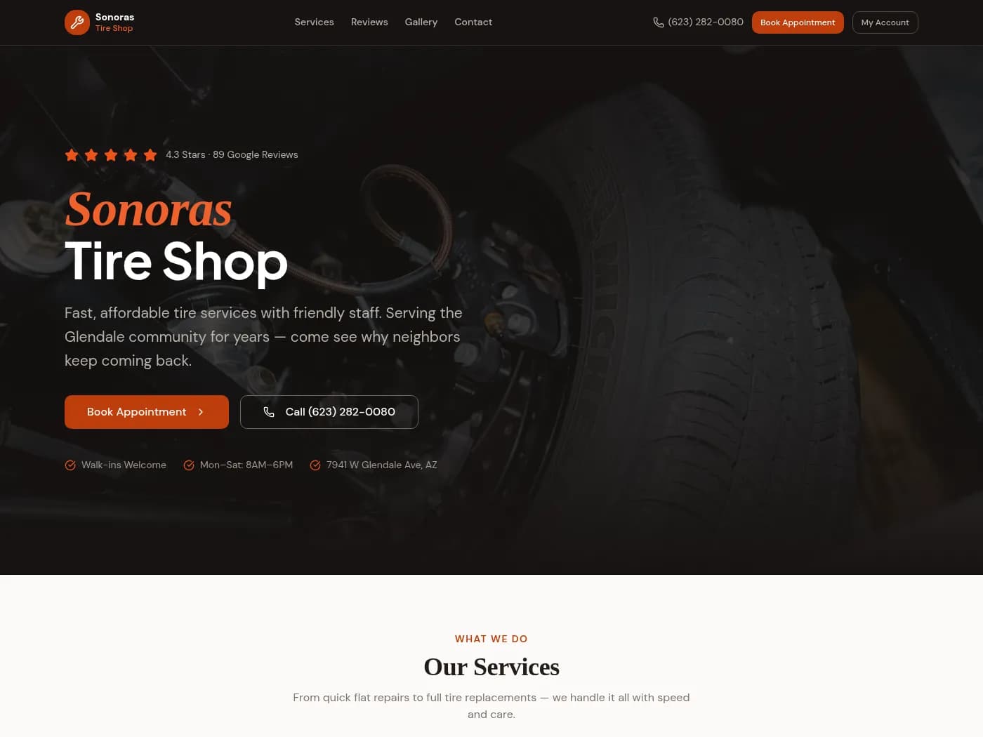 Sonoras Tire Shop SaaS