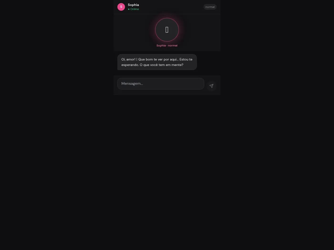 Sophia Dark Mobile Chat