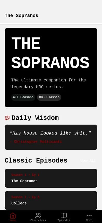 Sopranos Companion App