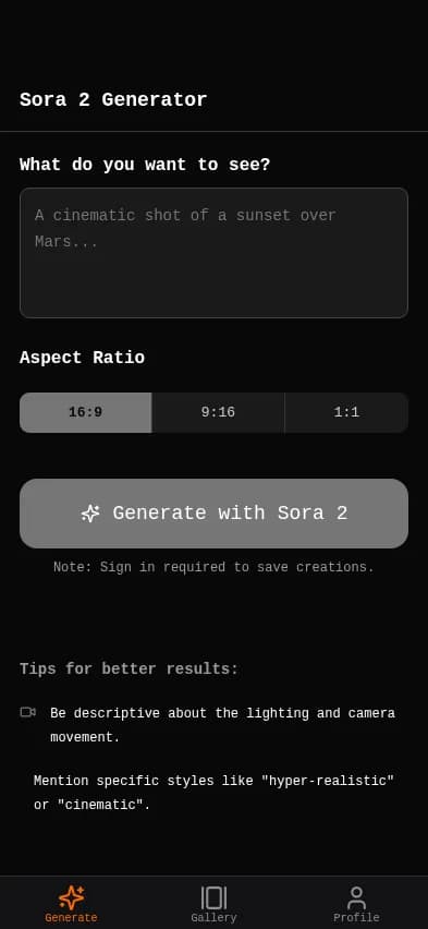 Sora Video Generator