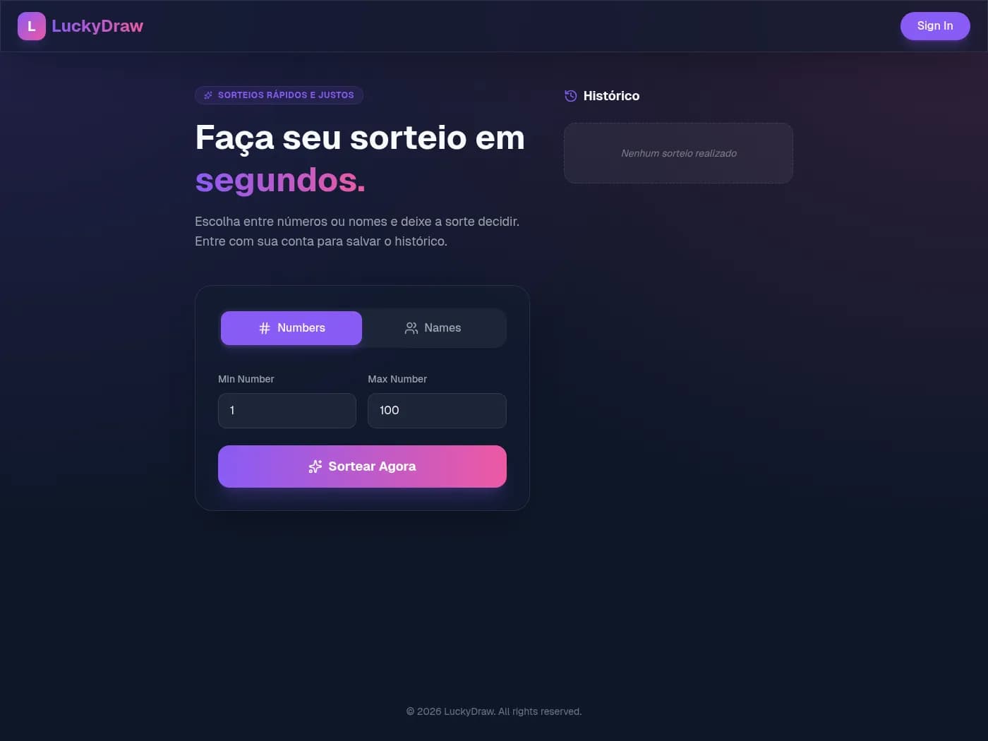 LuckyDraw App