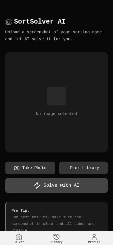 SortSolver AI App