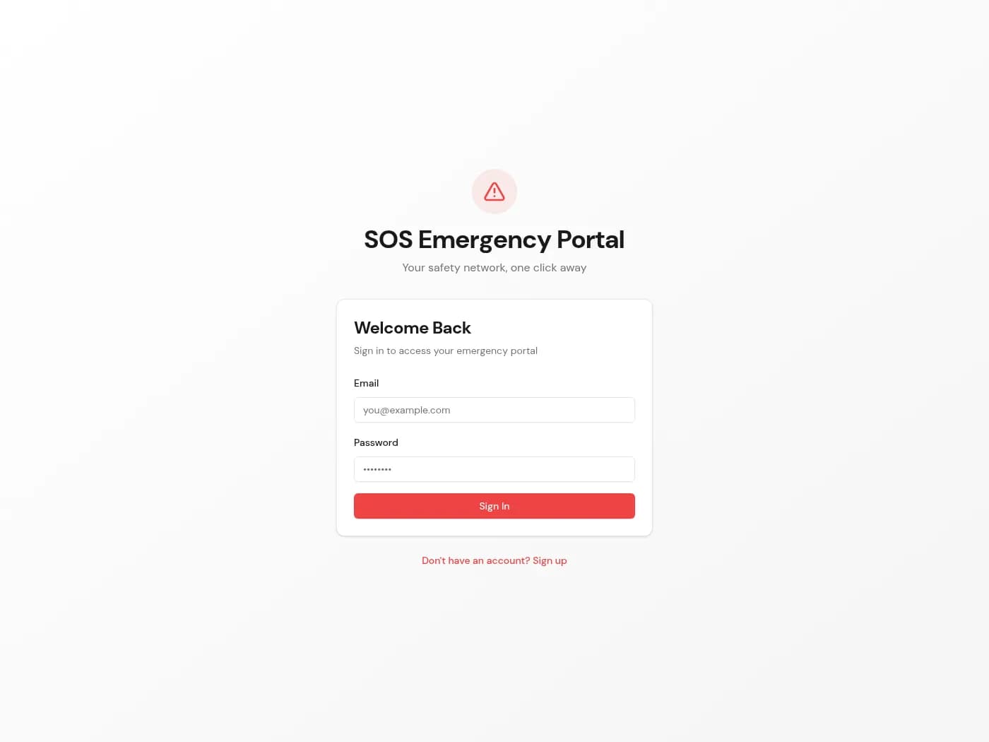 SOS Emergency Portal