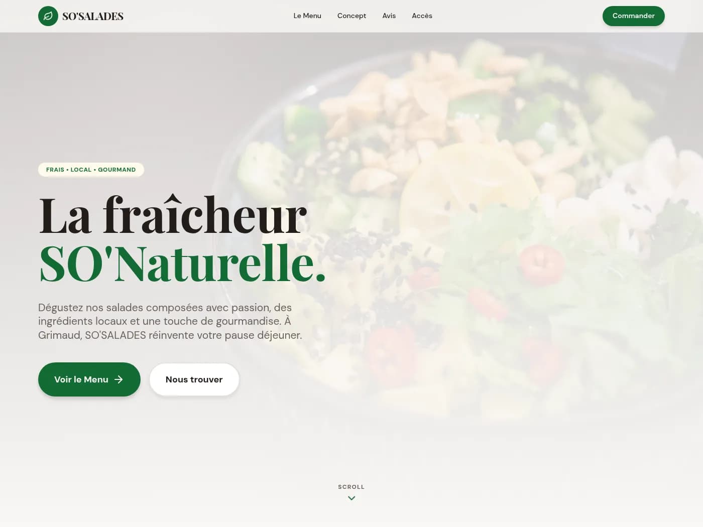 SO'SALADES Web Presence