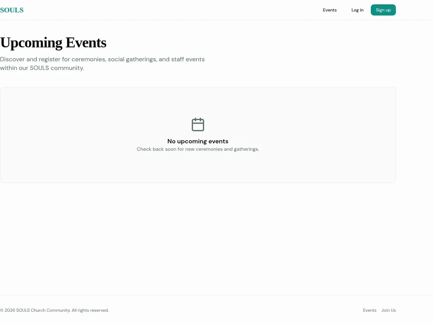 SOULS Events Portal