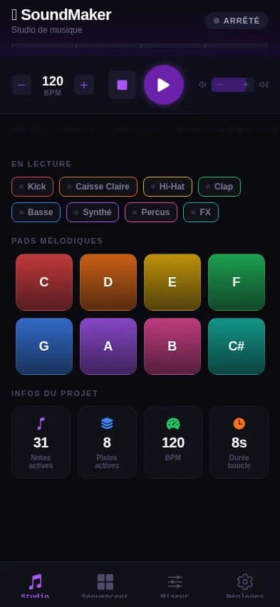 SoundMaker Studio App