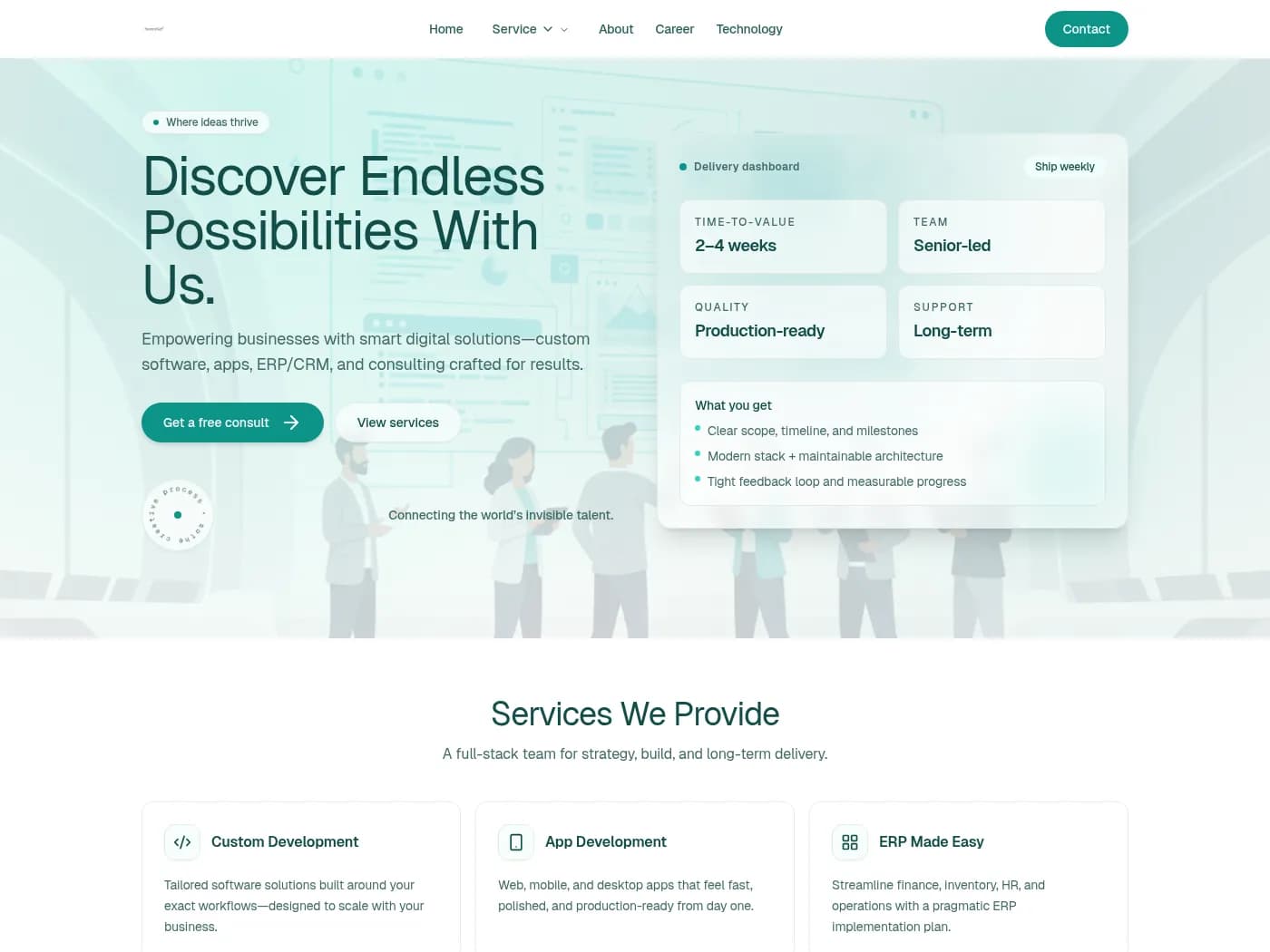 SourceGet Landing Page