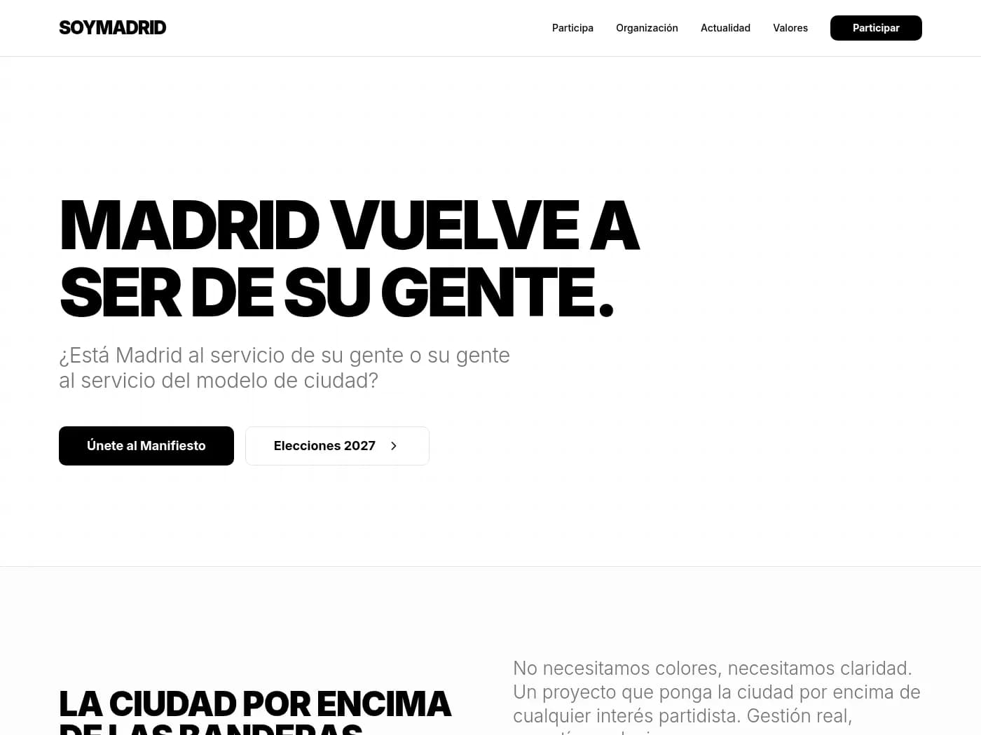 SoyMadrid Landing Page