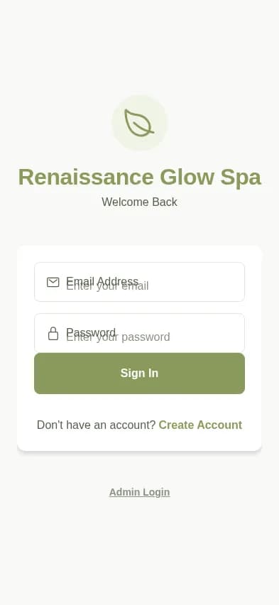 Renaissance Glow Spa App