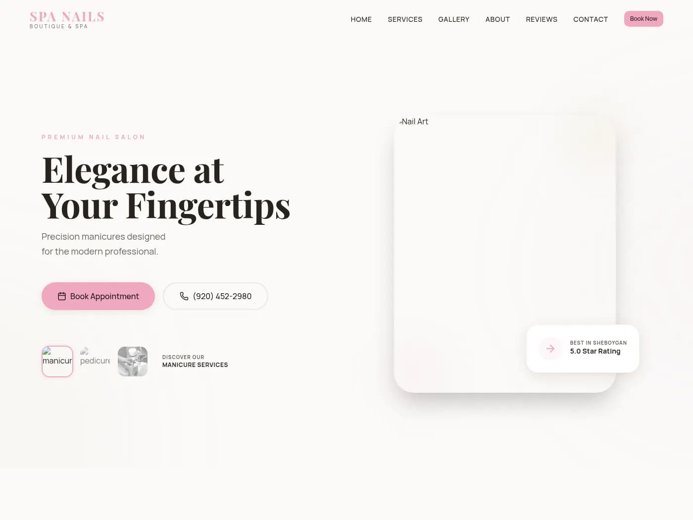 Spa Nails Boutique Site